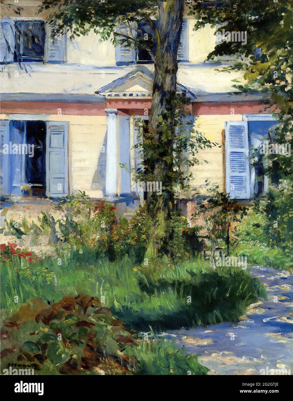 Edouard Manet - the House at Rueil Stock Photo - Alamy