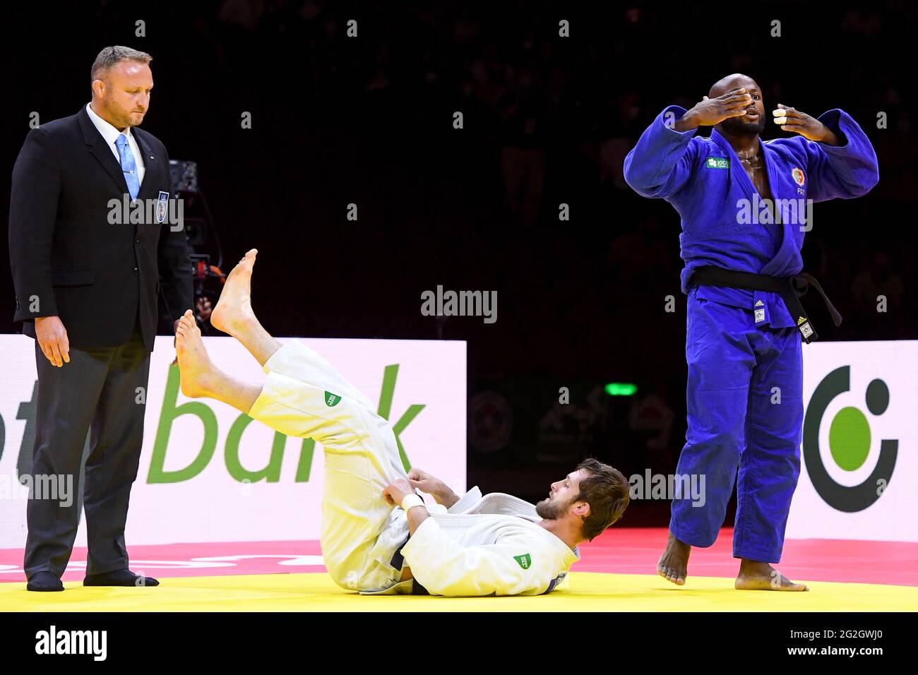 BUDAPEST, HUNGARY - JUNE 11: Referee Matthieu Bataille of France ...