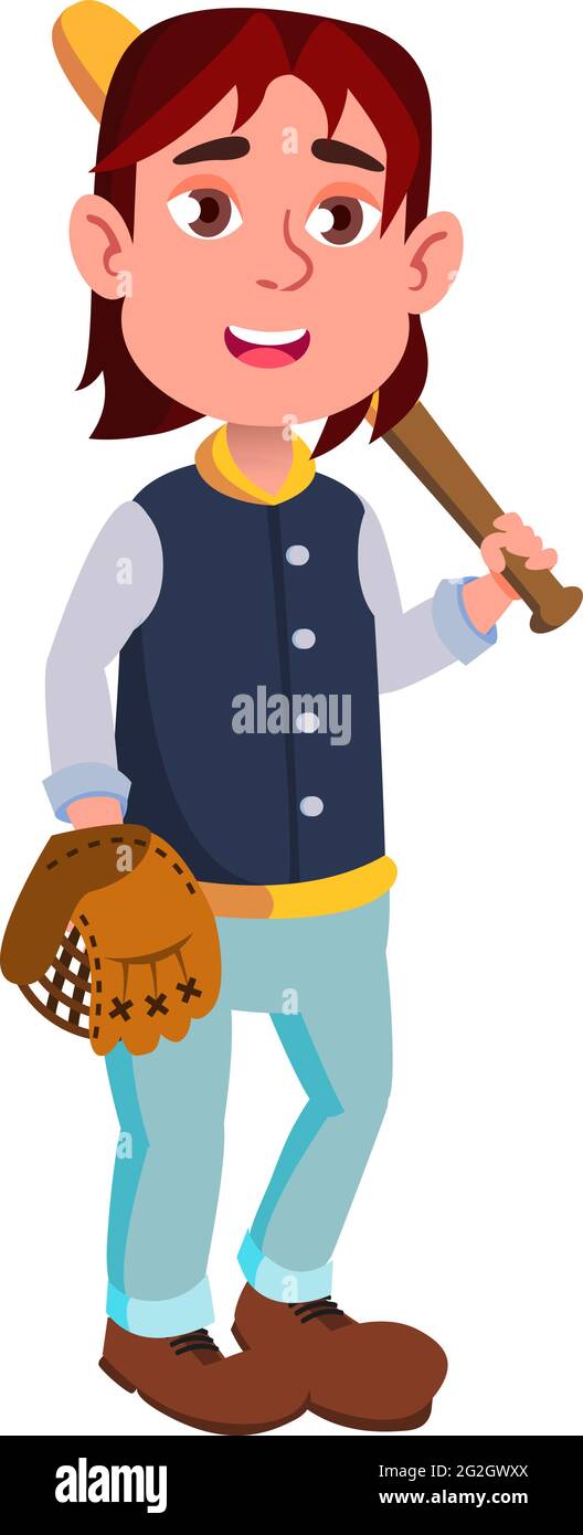 Cartoon Friends Playing Baseball