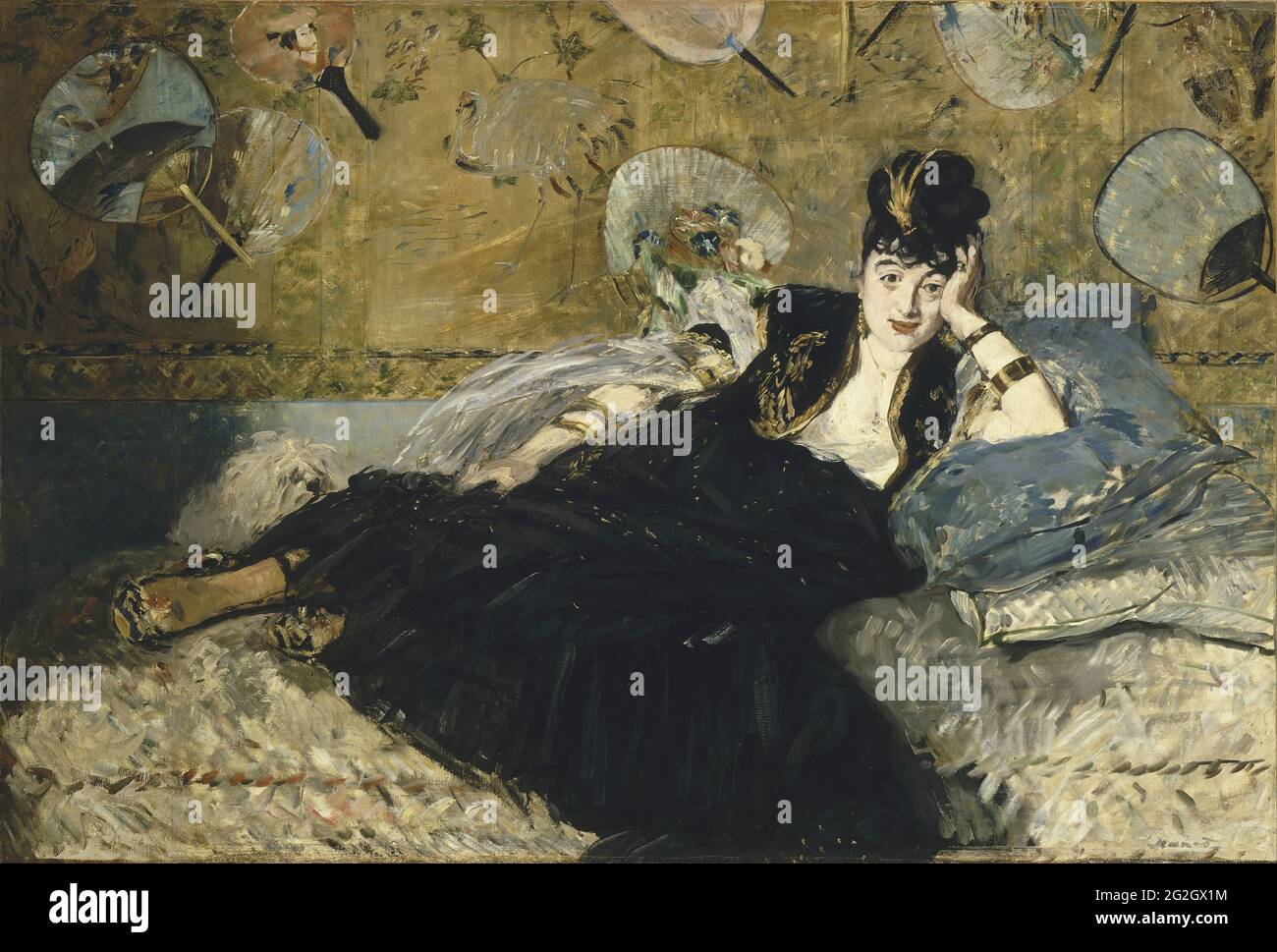 Edouard Manet - Woman with Fans Stock Photo - Alamy