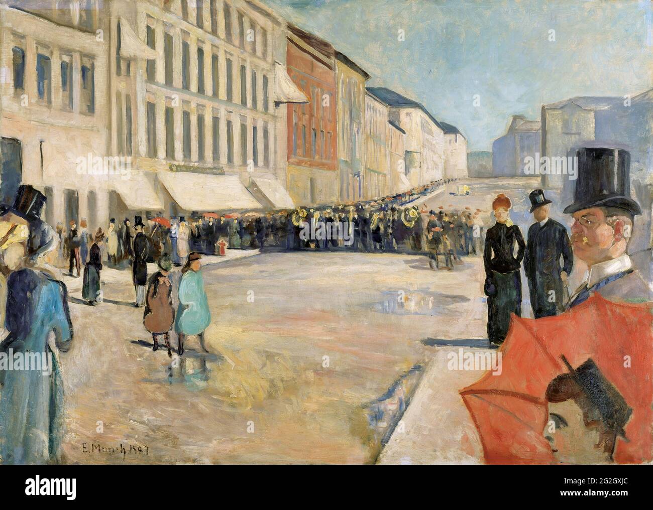 Edvard Munch - Music on the Karl Johan Street Stock Photo - Alamy