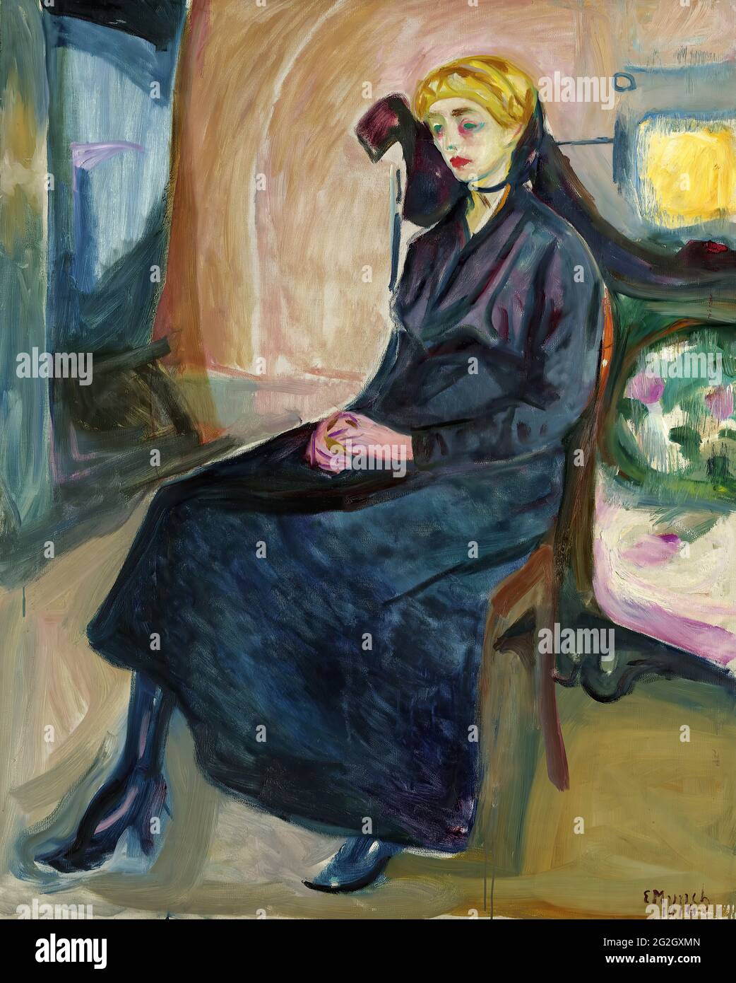 Edvard Munch - Seated Young Woman Stock Photo - Alamy