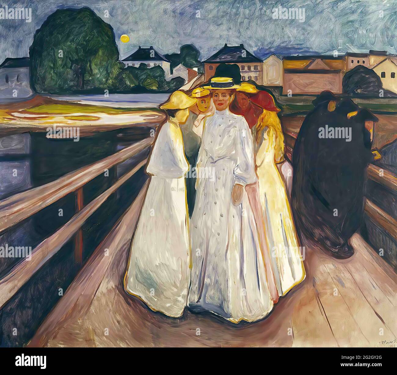 Edvard Munch - the Ladies on the Bridge Stock Photo - Alamy