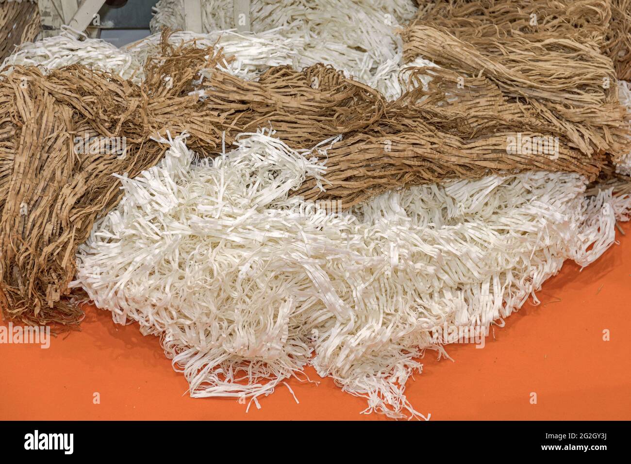Big Bunch of Shredded Packing Paper in Bulk Stock Photo - Alamy