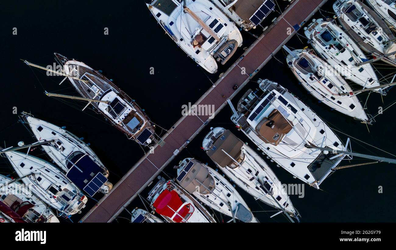 aerial view of marina fethie, turkey. High quality photo Stock Photo ...