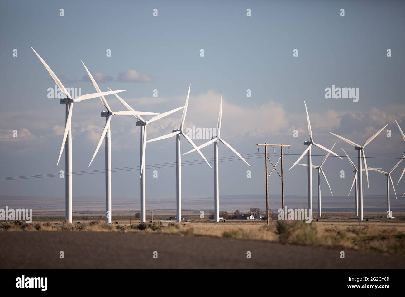green wind energy being produced Stock Photo - Alamy
