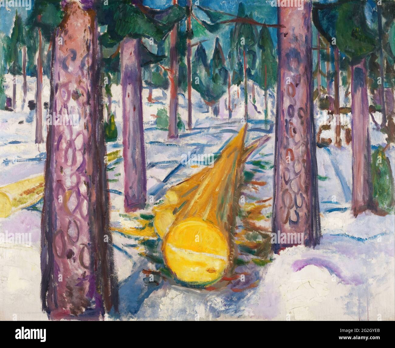 Edvard Munch - The Yellow Log Stock Photo - Alamy