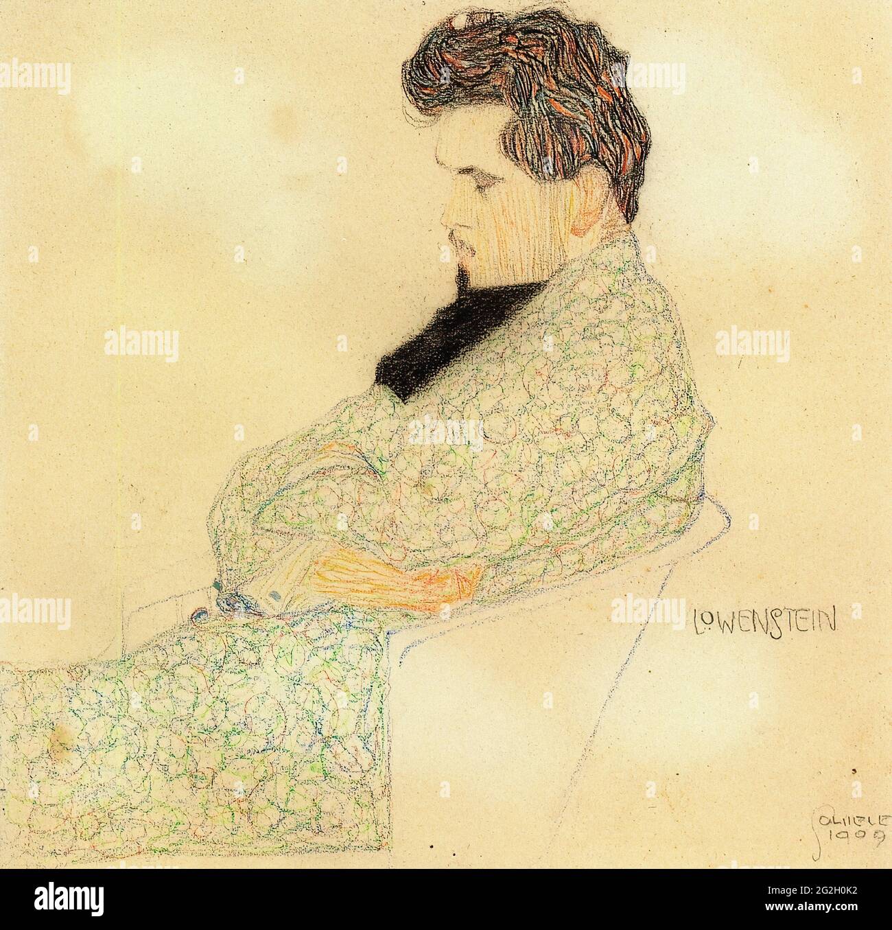 Egon Schiele - Portrait Composer Arthur Lowenstein 1909 Stock Photo - Alamy