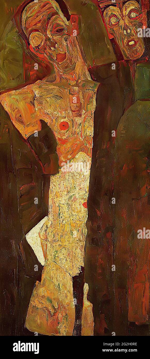 Egon Schiele - Prophets Double Self Portrait 1911 Stock Photo - Alamy