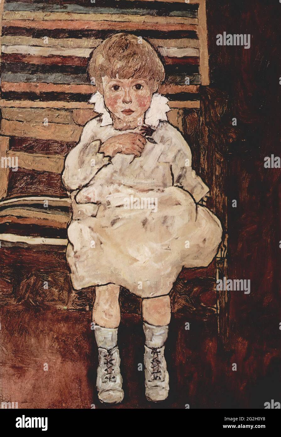 Egon Schiele - Seated Child 1918 Stock Photo - Alamy