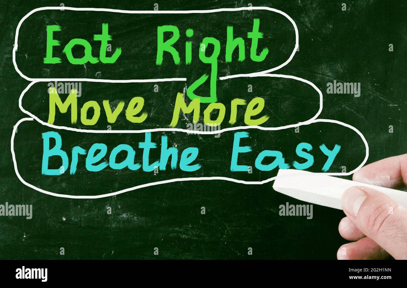 Motivational quote for a healthy lifestyle "Eat right, Move more ...