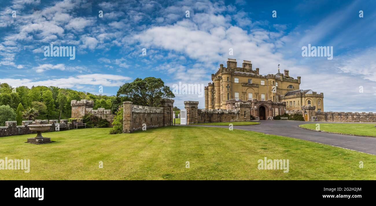 Scotland. Panorama of Culzean Castle from the main courtyard Stock ...