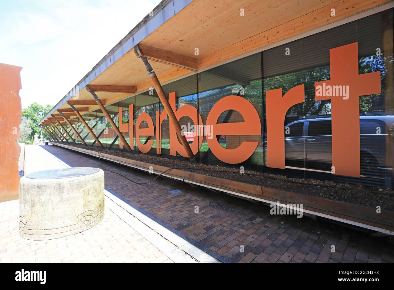 Exterior of the contemporary Herbert Art Gallery and Museum, located in ...
