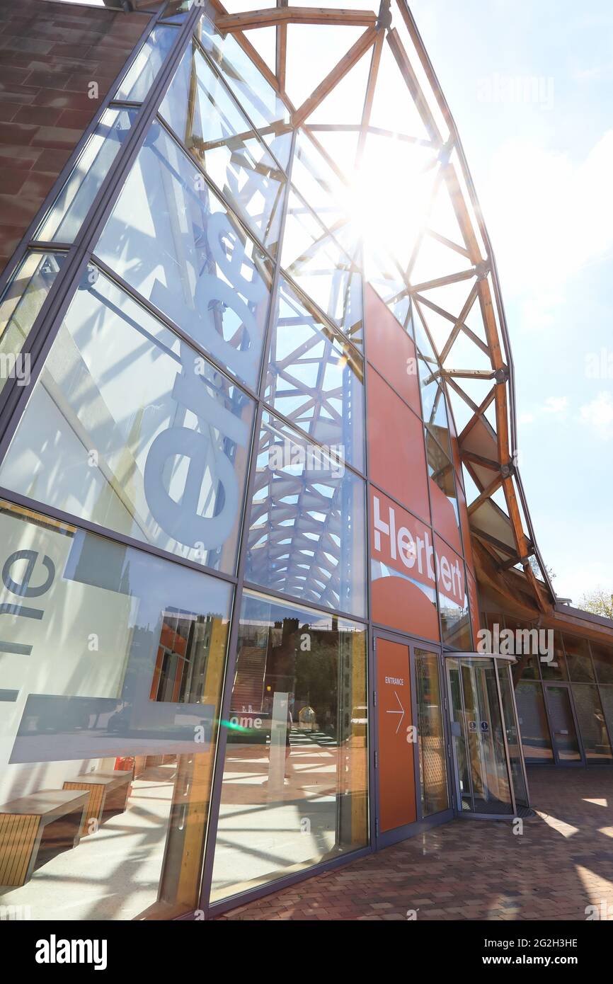 Exterior of the contemporary Herbert Art Gallery and Museum, located in ...