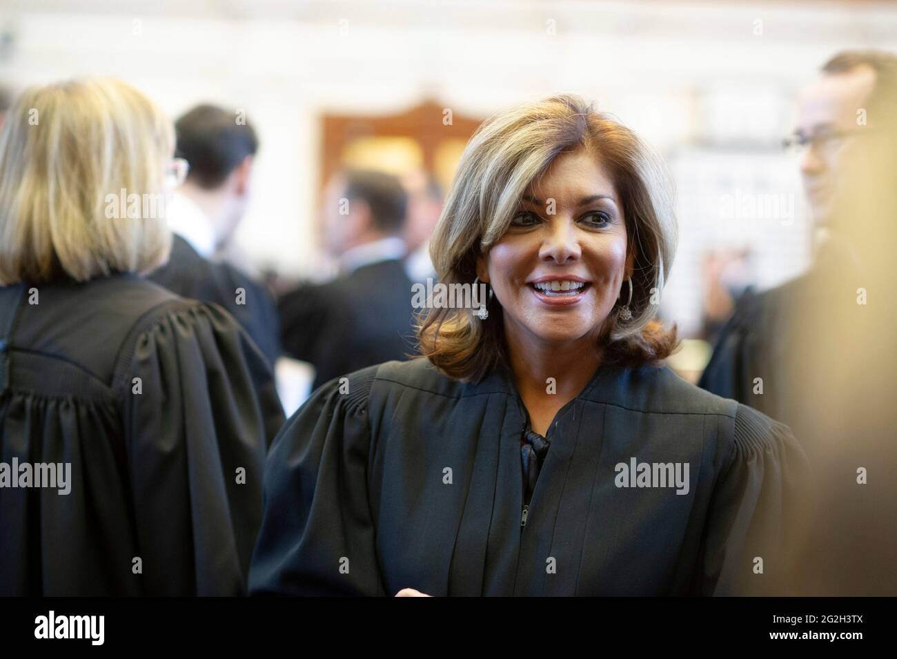 Texas Supreme Court Justice Eva Guzman is shown at the State of the ...