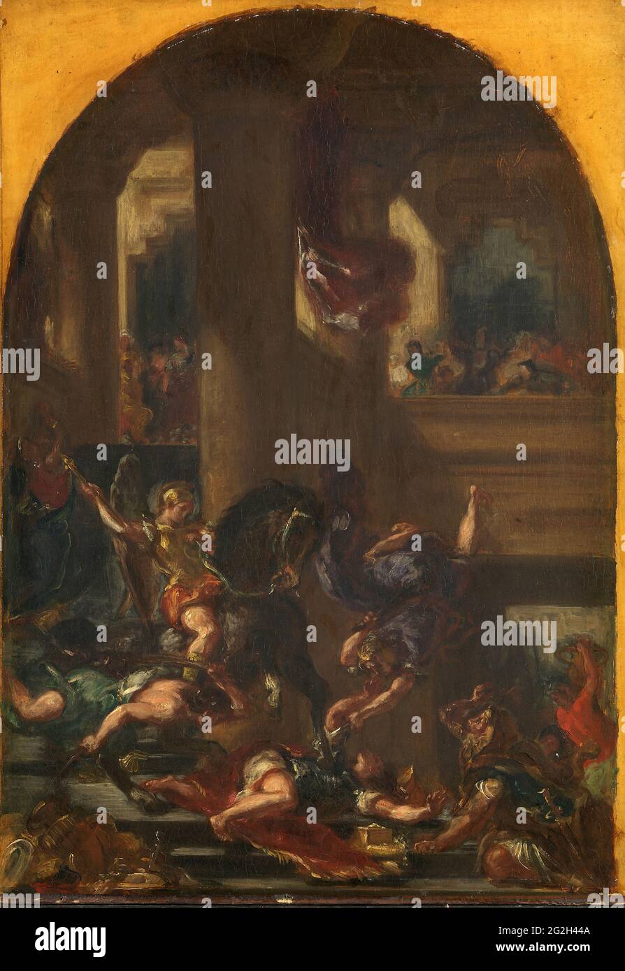 Eugène Delacroix - the Expulsion of Heliodorus Stock Photo - Alamy