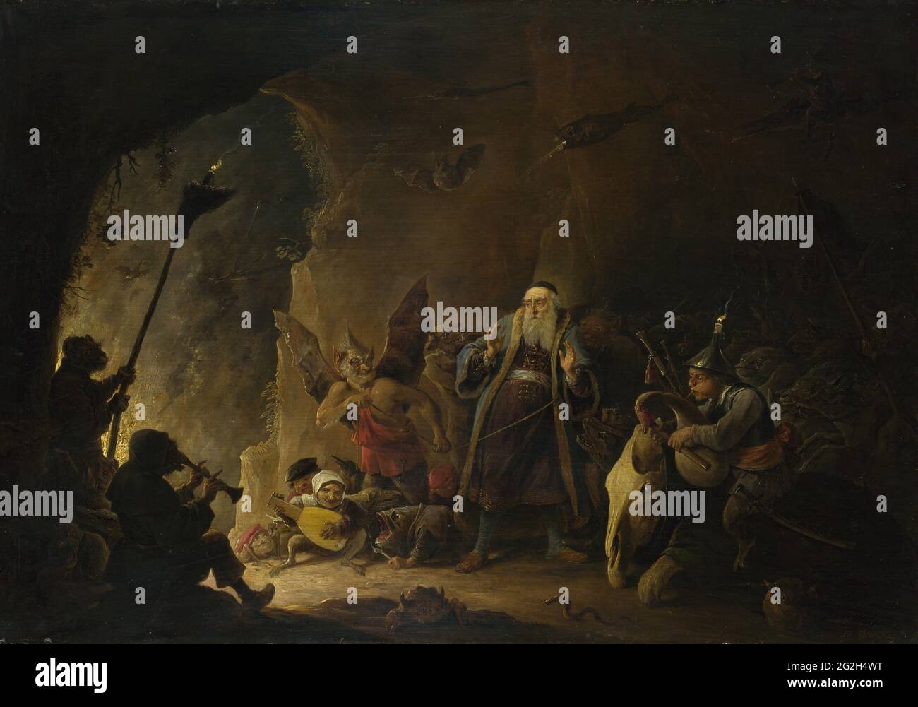 David Teniers - the Rich Man Being Led to Hell Stock Photo - Alamy