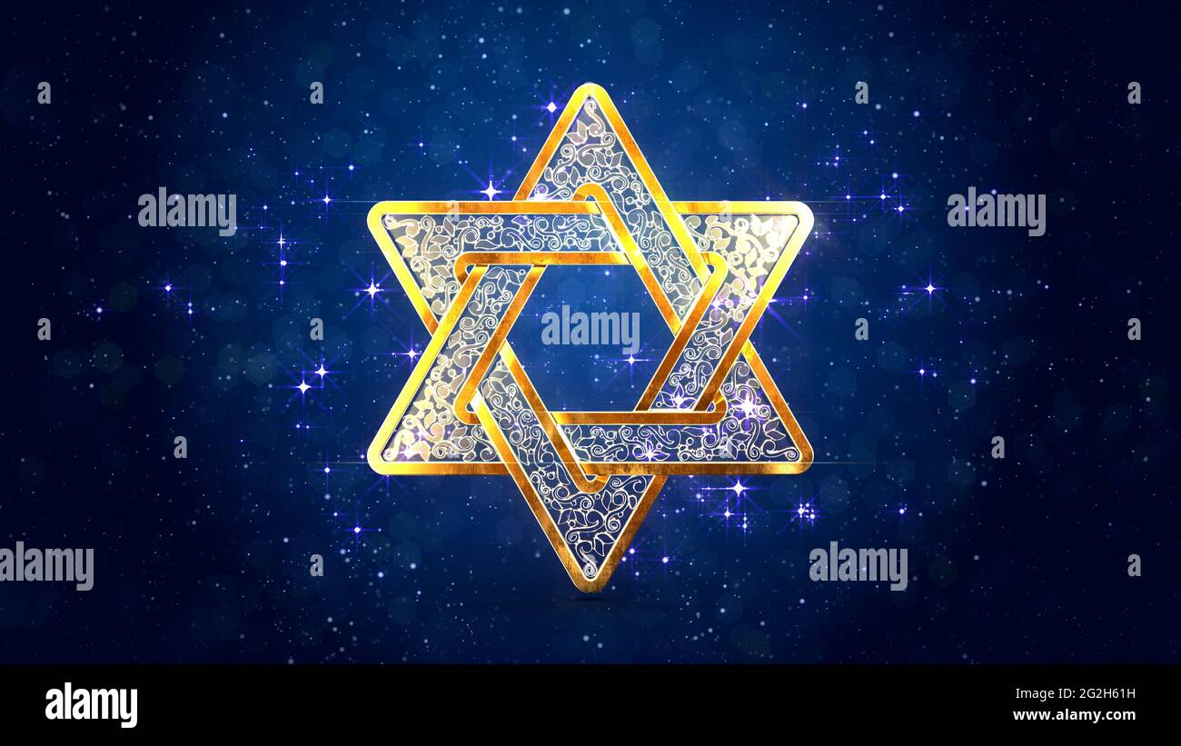 beautiful shield of david backdrop - object 3D rendering Stock Photo ...