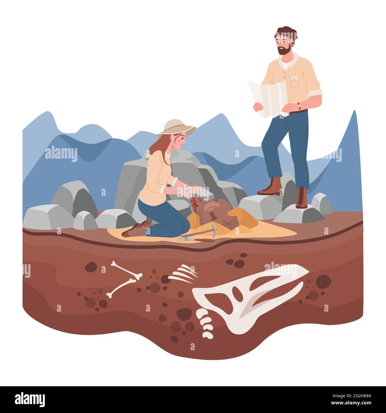 Archaeologist digging woman hi-res stock photography and images - Alamy