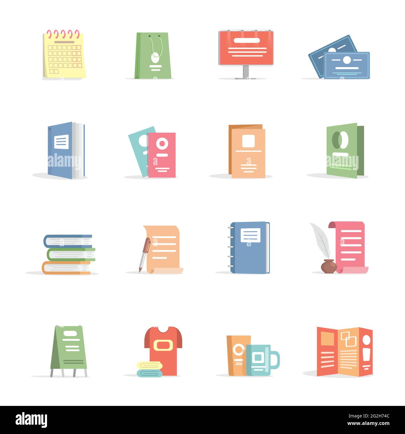 Set of advertising materials. Promotion company vector flat ...