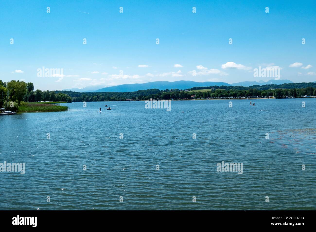 Waginger See, Rupertiwinkel, Upper Bavaria, Bavaria, Germany Stock ...