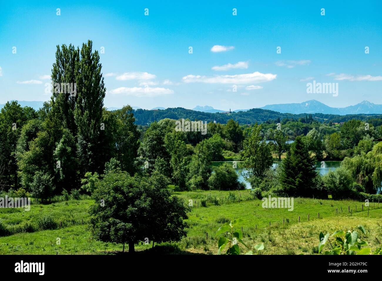 Tachinger See, Waginger See, Rupertiwinkel, Upper Bavaria, Bavaria ...