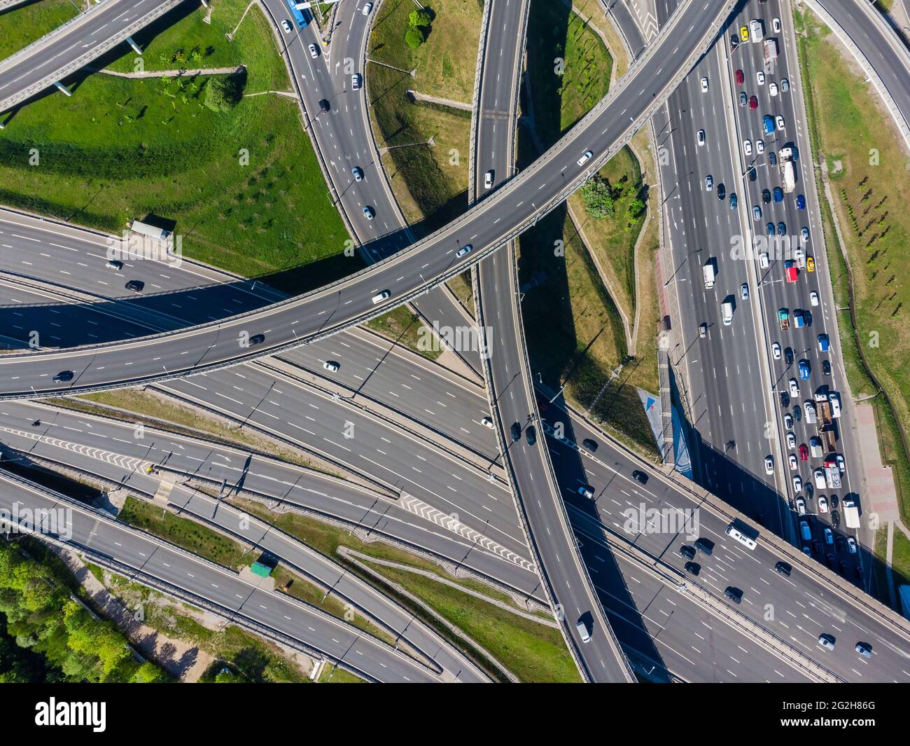 Complex Road Intersection Above High Resolution Stock Photography and ...