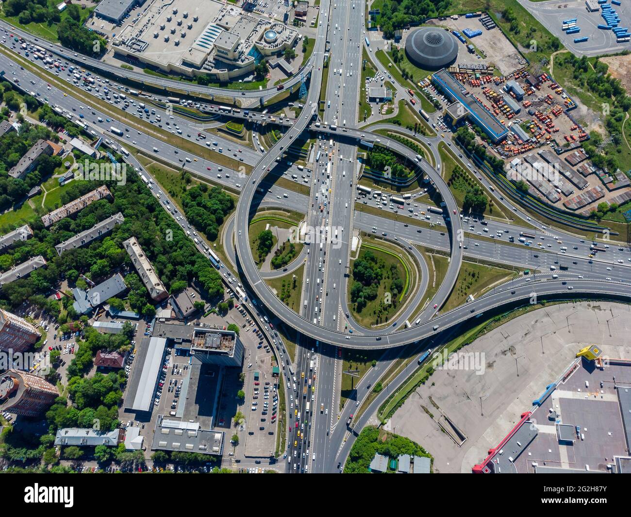 Multilevel junction in modern city Stock Photo - Alamy