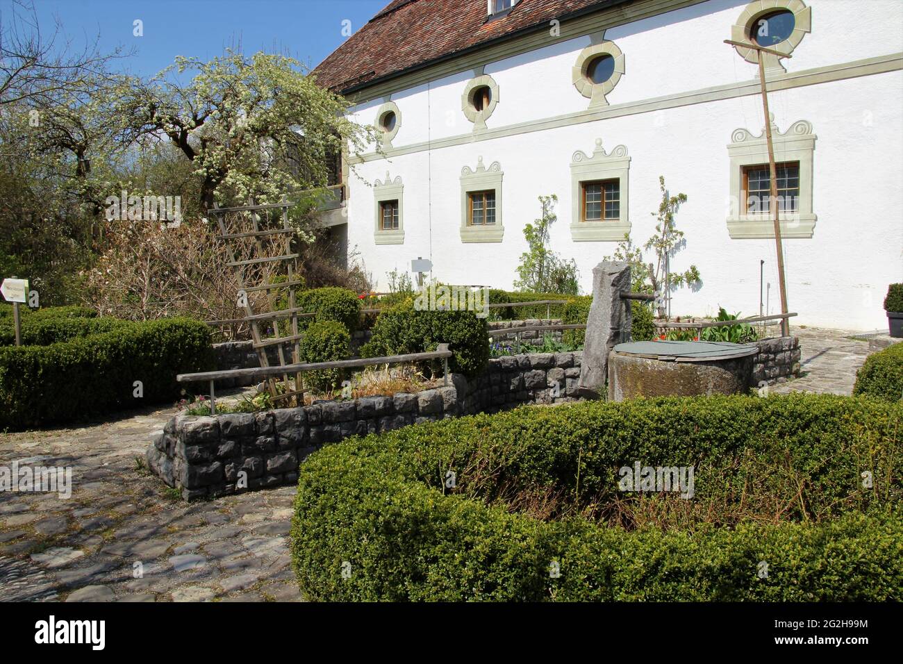 Herb garden in Benediktbeuern monastery, designed as a show garden ...