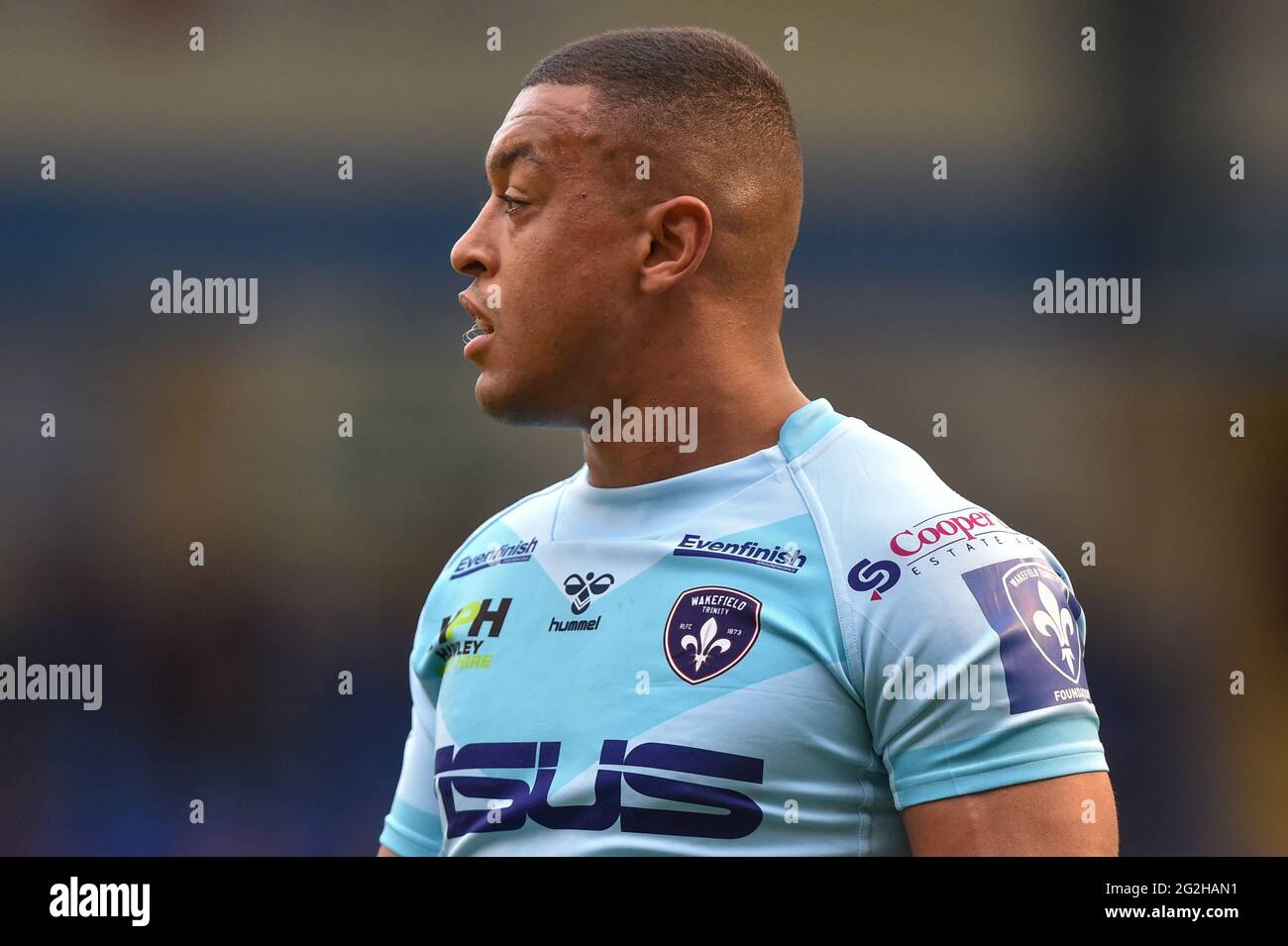 Reece Lyne (4) of Wakefield Trinity during the game Stock Photo - Alamy