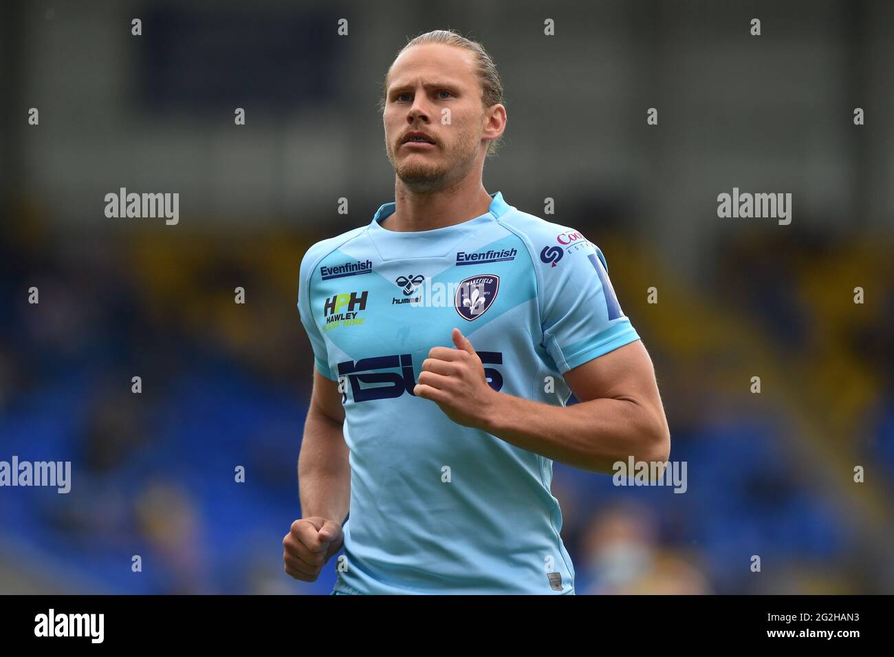 Jacob Miller (6) of Wakefield Trinity during the warm up Stock Photo ...