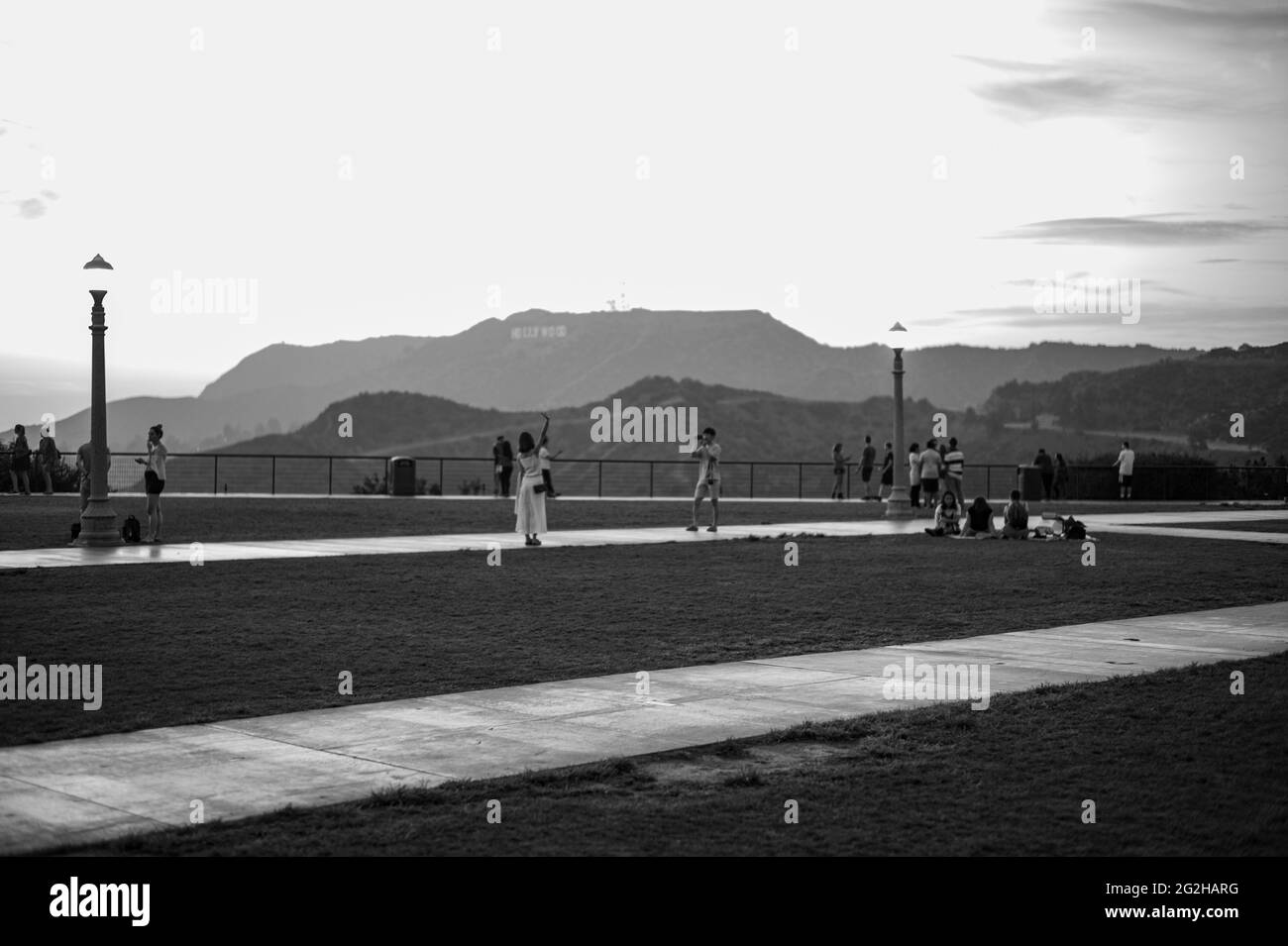 The view from famous Griffith Observatory museum building on the ...
