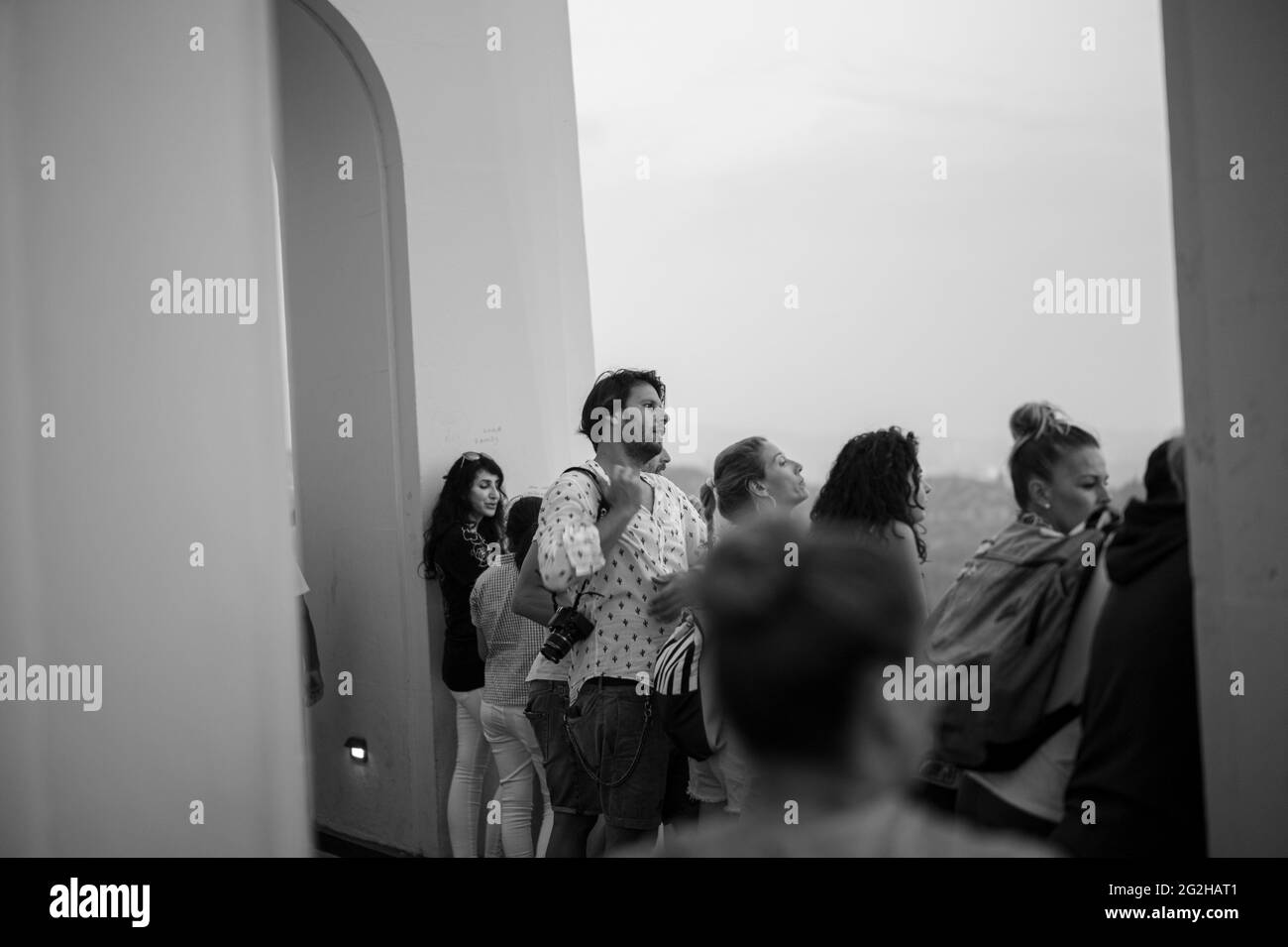 The view from famous Griffith Observatory museum building on the ...