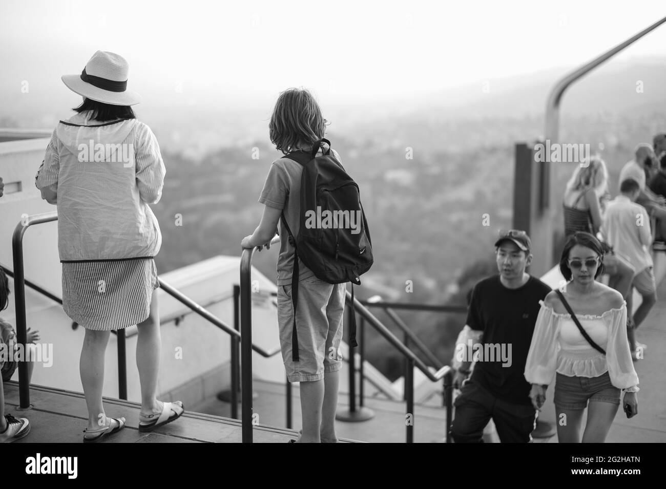 Famous Griffith Observatory museum building on the Hollywood Hills in ...