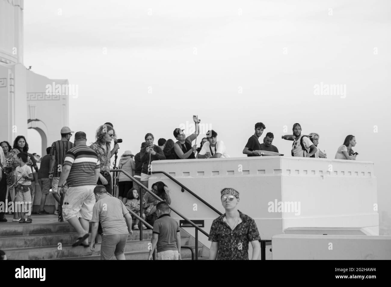 Famous Griffith Observatory museum building on the Hollywood Hills in ...