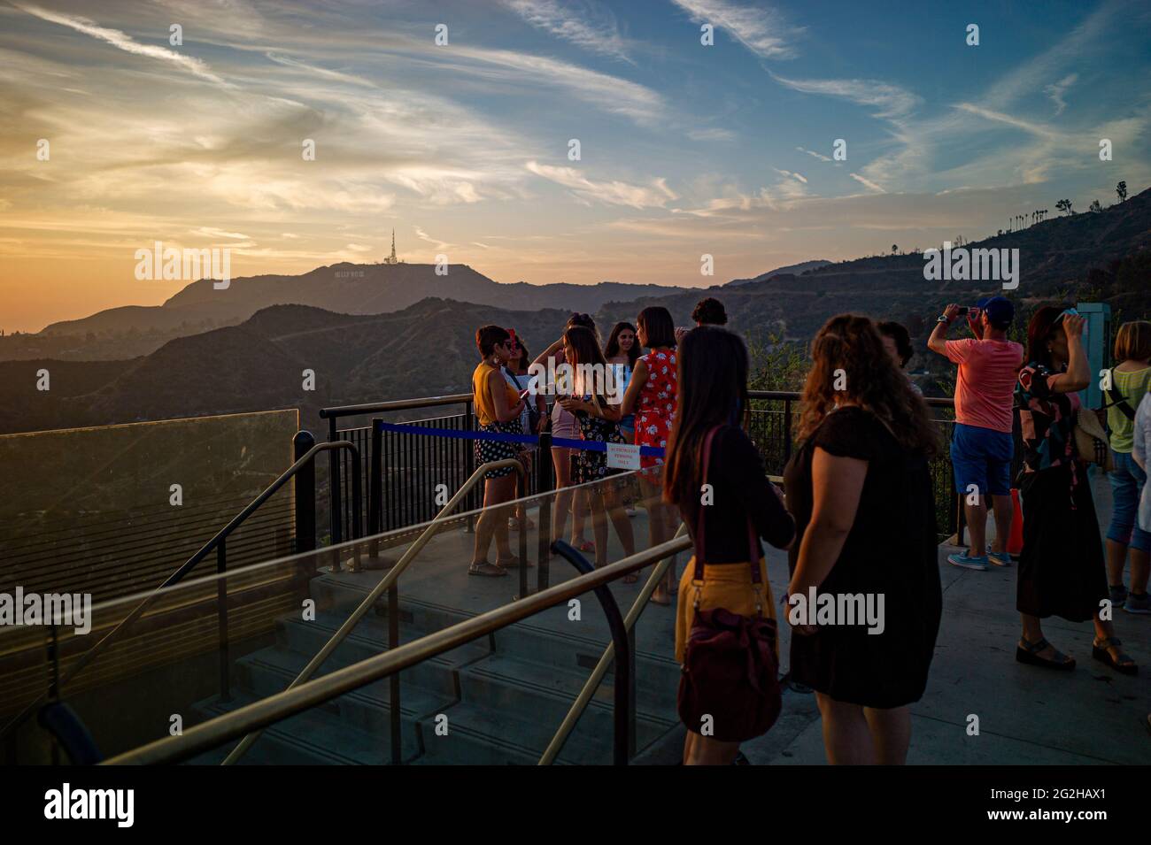 Famous Griffith Observatory museum building on the Hollywood Hills in ...