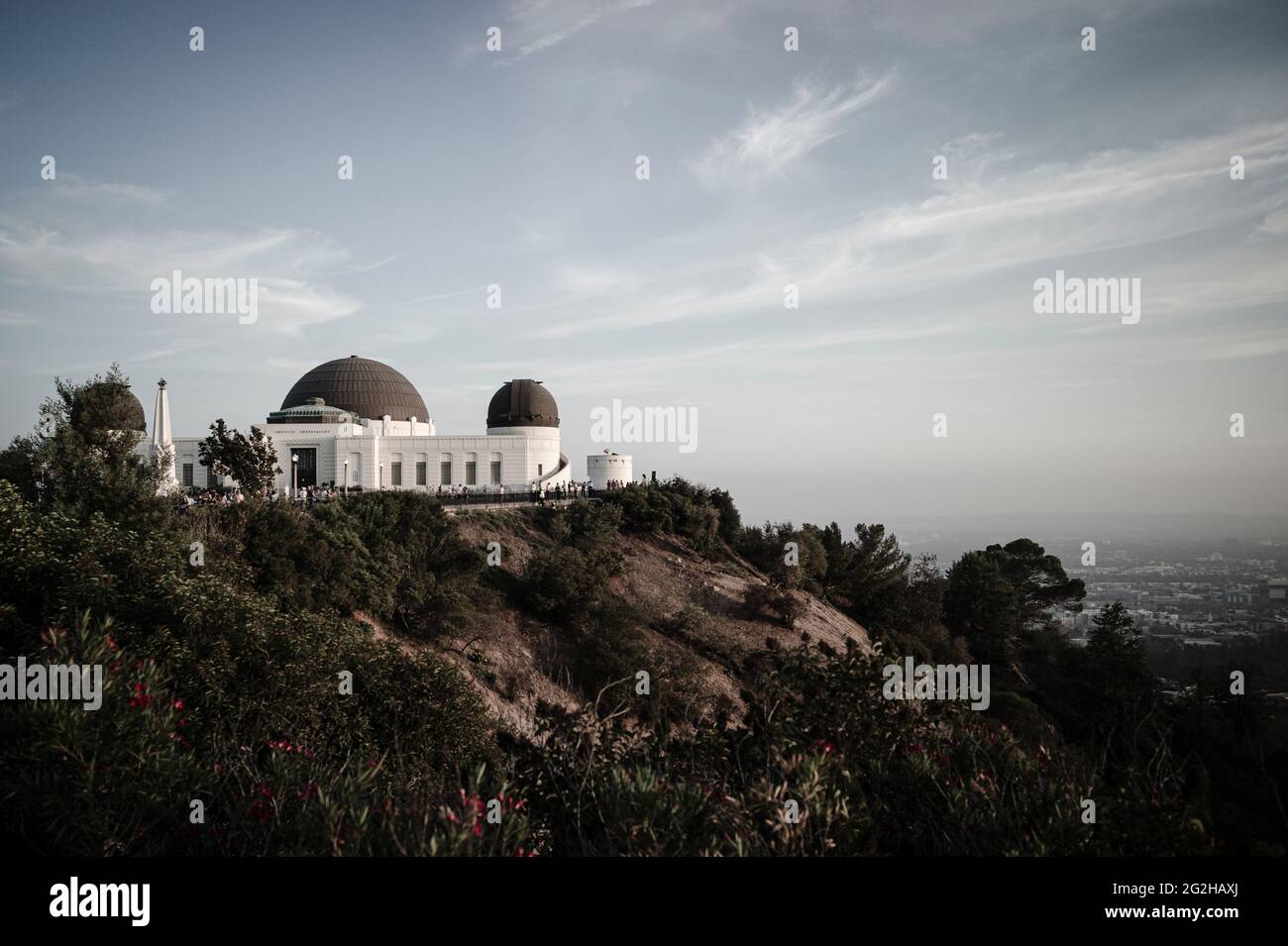 Famous Griffith Observatory museum building on the Hollywood Hills in ...