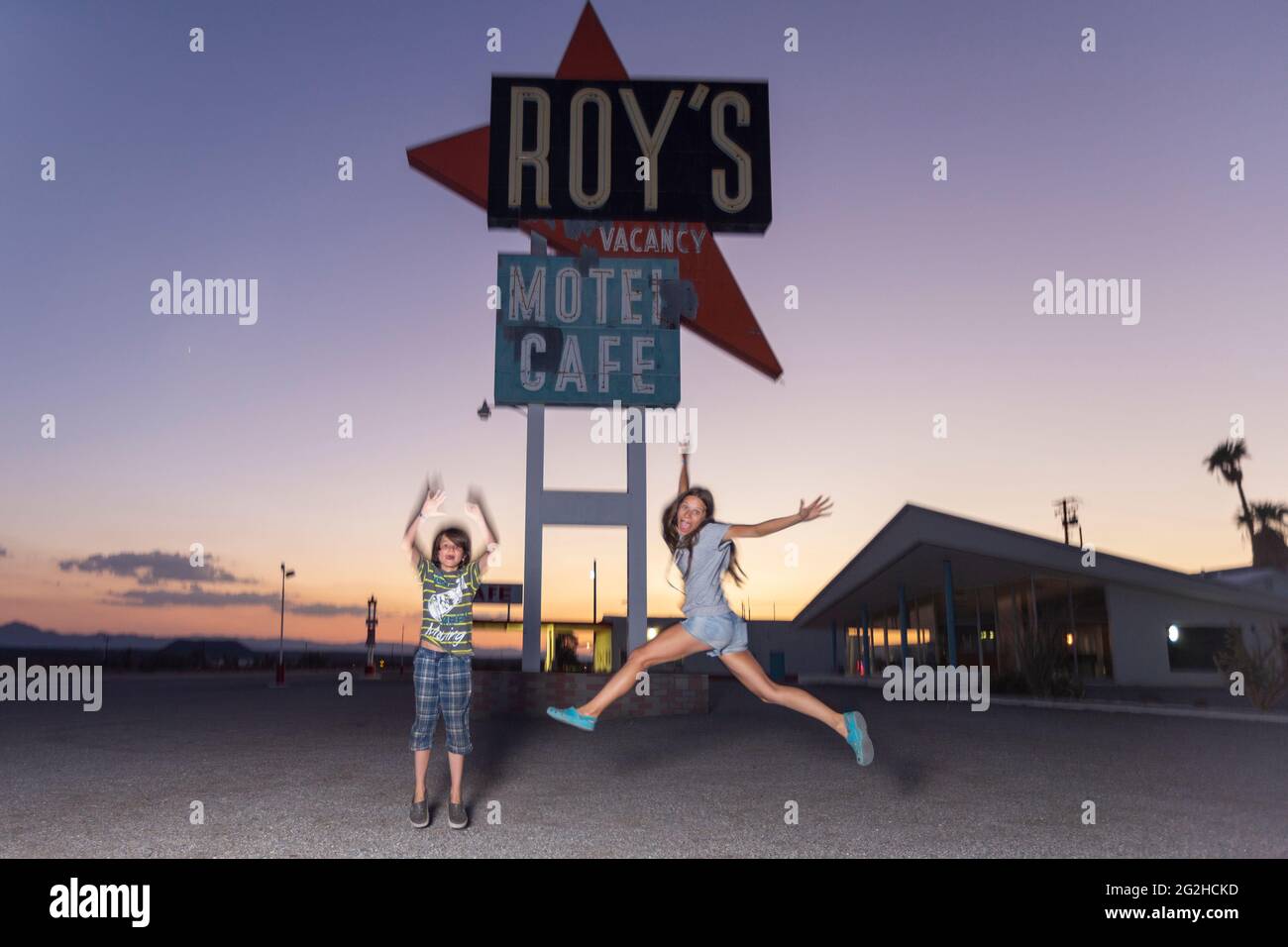 Roy's cafe, motel and garage, Route 66, Amboy, California, USA, North ...