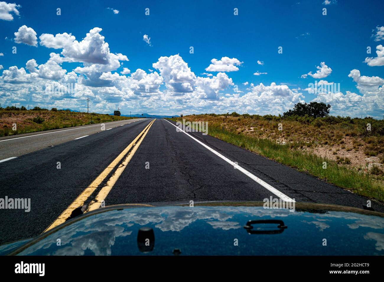 Driving through Arizona - and enjoying a spectacular view - exact ...