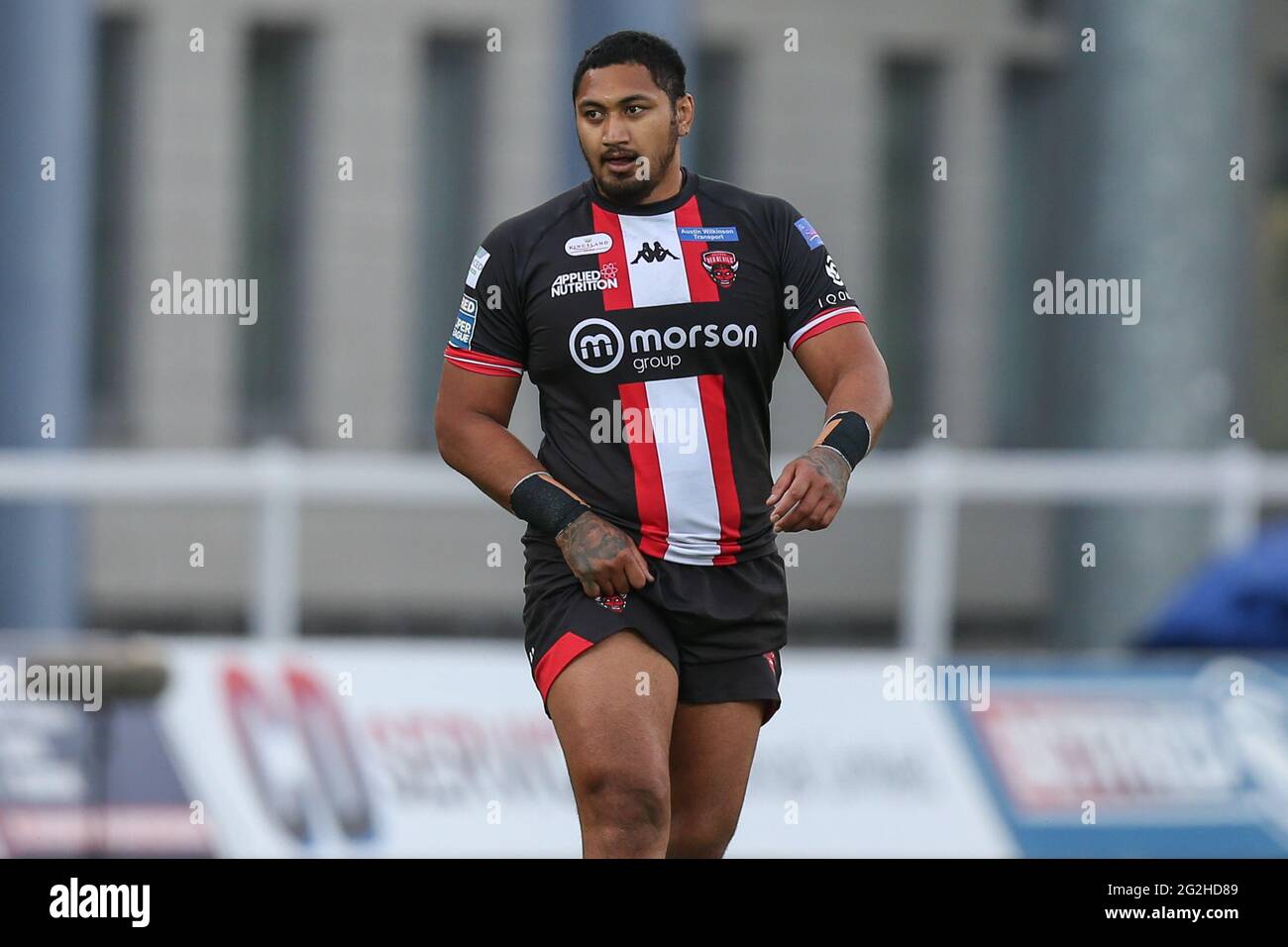 Pauli Pauli (12) of Salford Red Devils during the game Stock Photo - Alamy