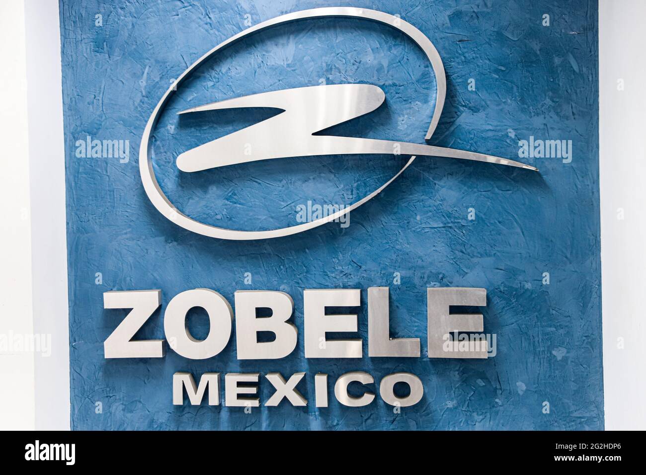 Zobele logo on the wall. Zobele group is from the Personal Care ...