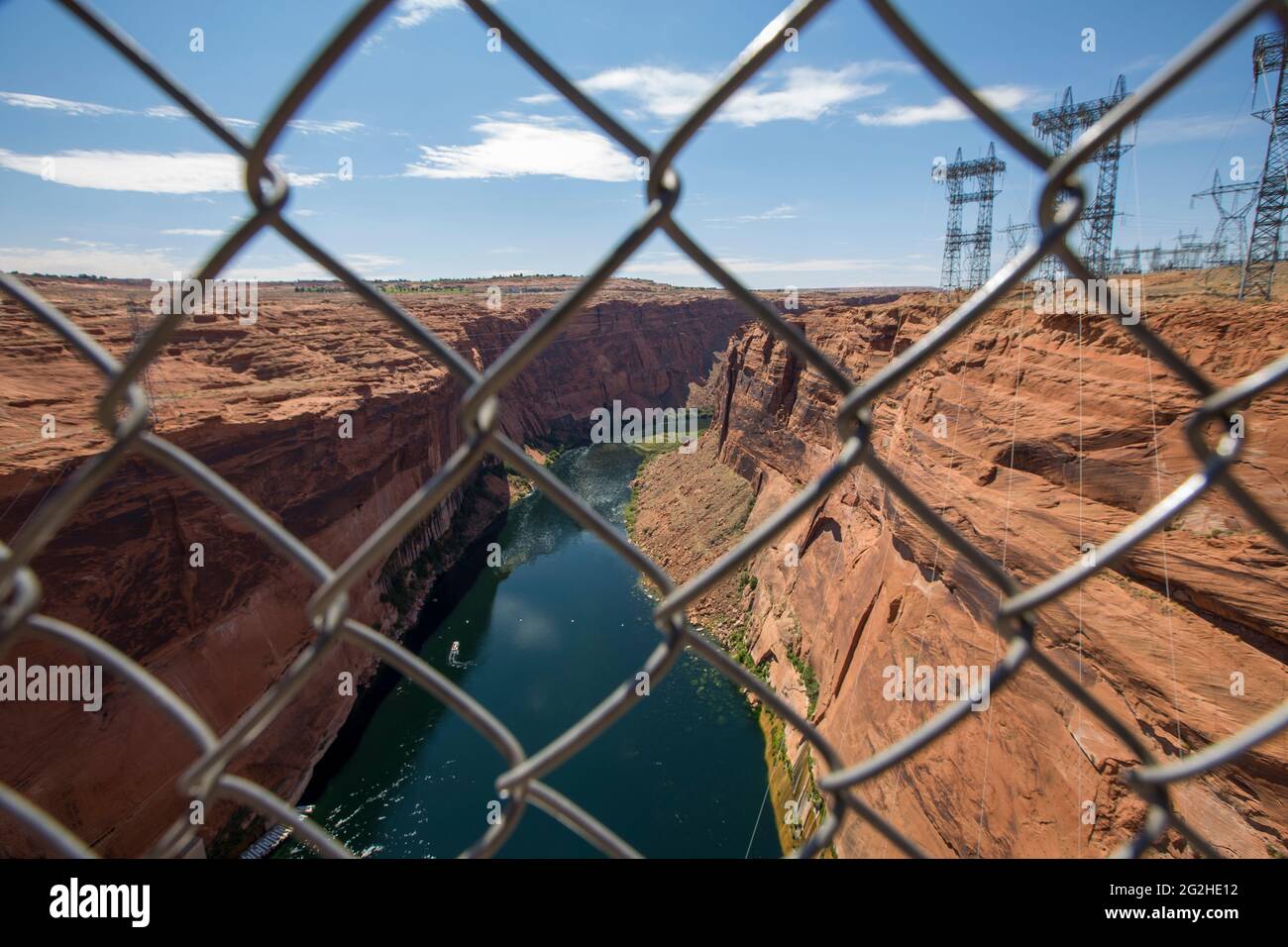Arizona with lake powell visible behind the dam wall hi-res stock ...