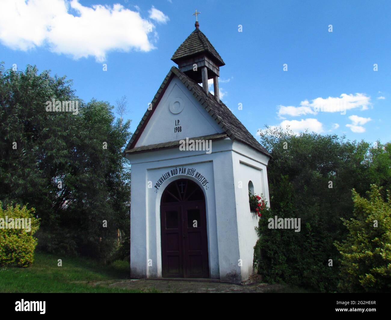 Rural chapel, typical village folk architecture, rural impression ...