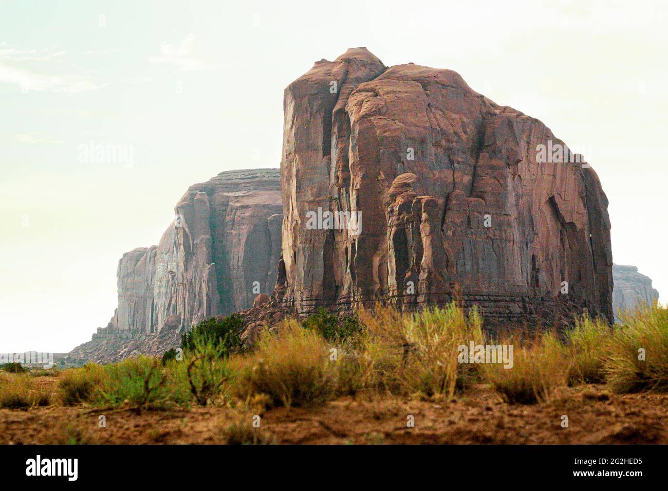 Classic view of Monument Valley near the Butte The Cube. Monument ...