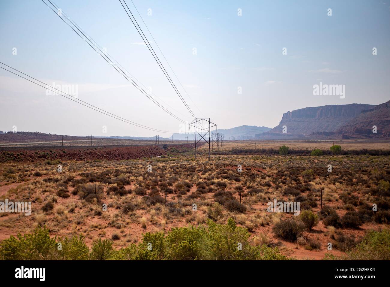 Scenic view on ut 313 with wrangler jeep caravan trailer moab hi-res ...