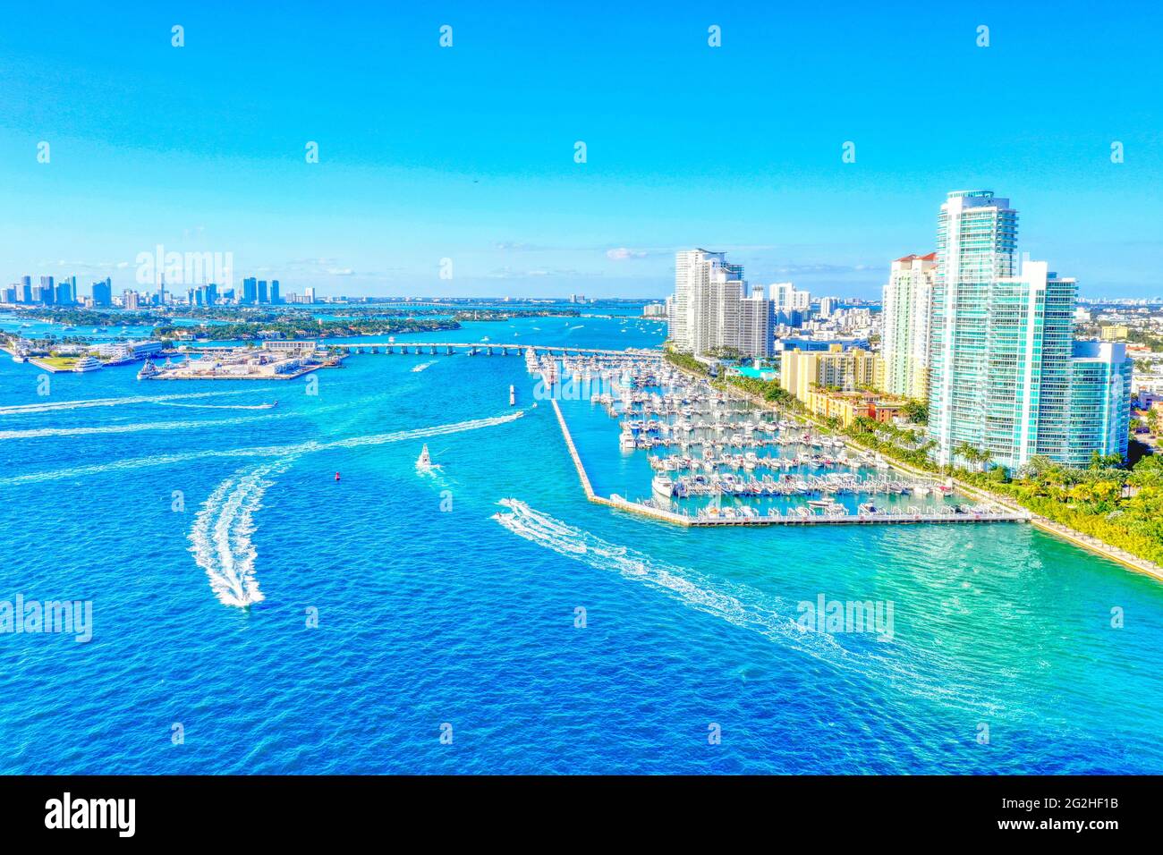 Aerial view of south beach miami hi-res stock photography and images ...
