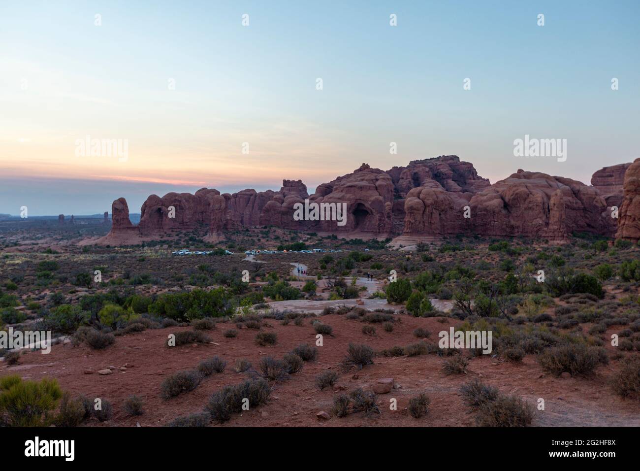 Overlook of the famous Double Arch - a sandstone formation & popular ...