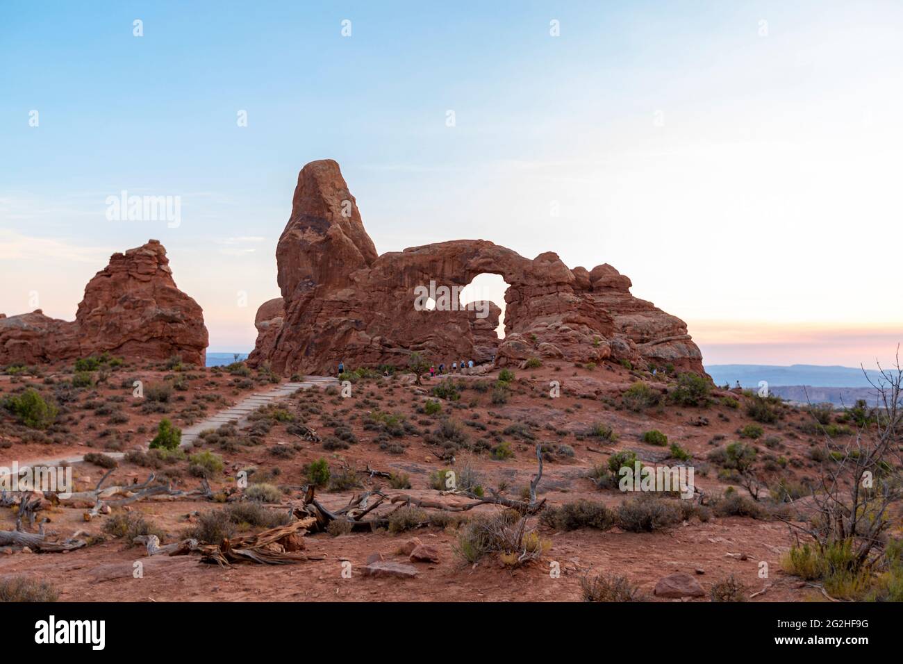 Turret Arch - a sandstone fin featuring large & small openings & a ...