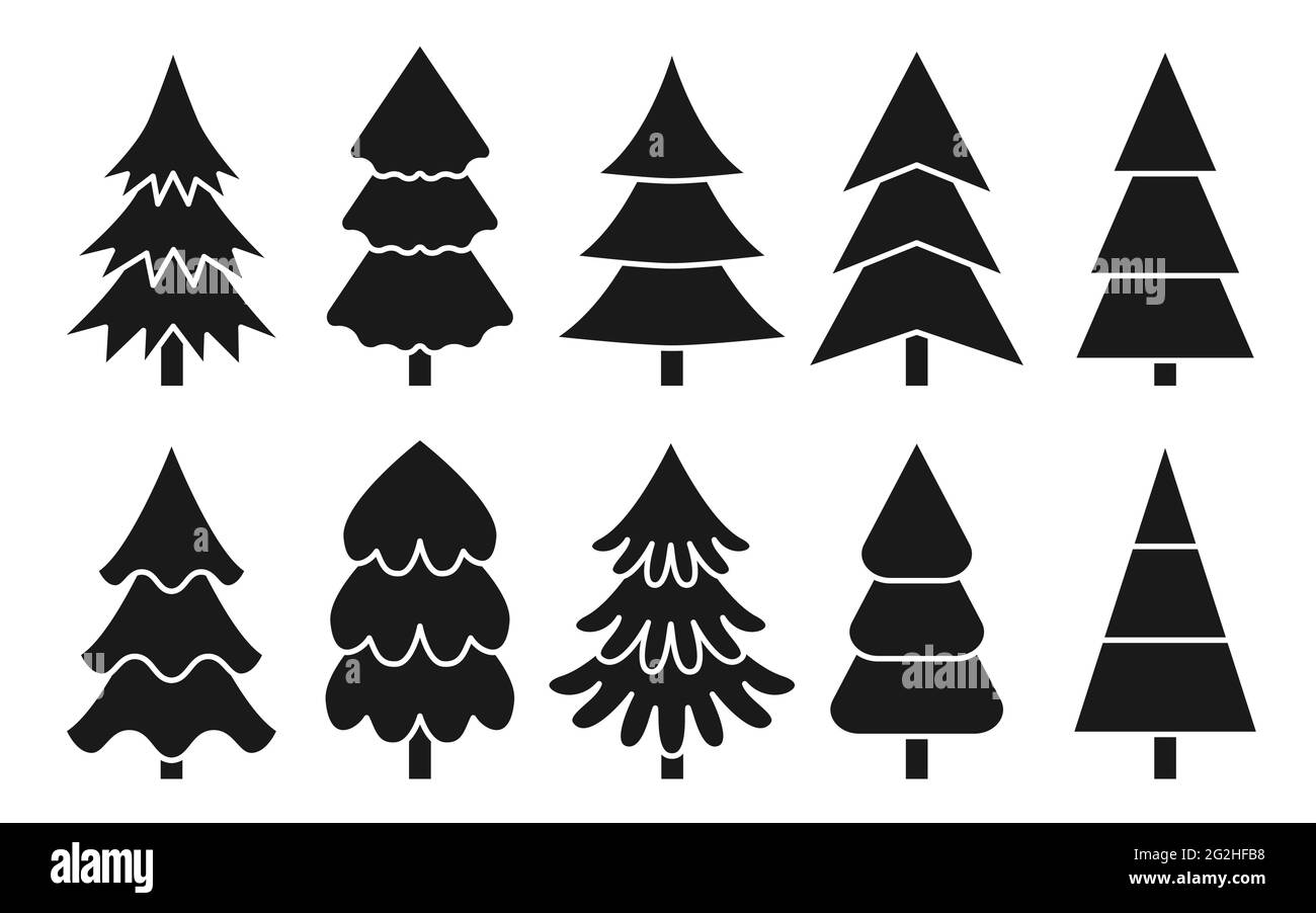 Simple Evergreen Tree Outline