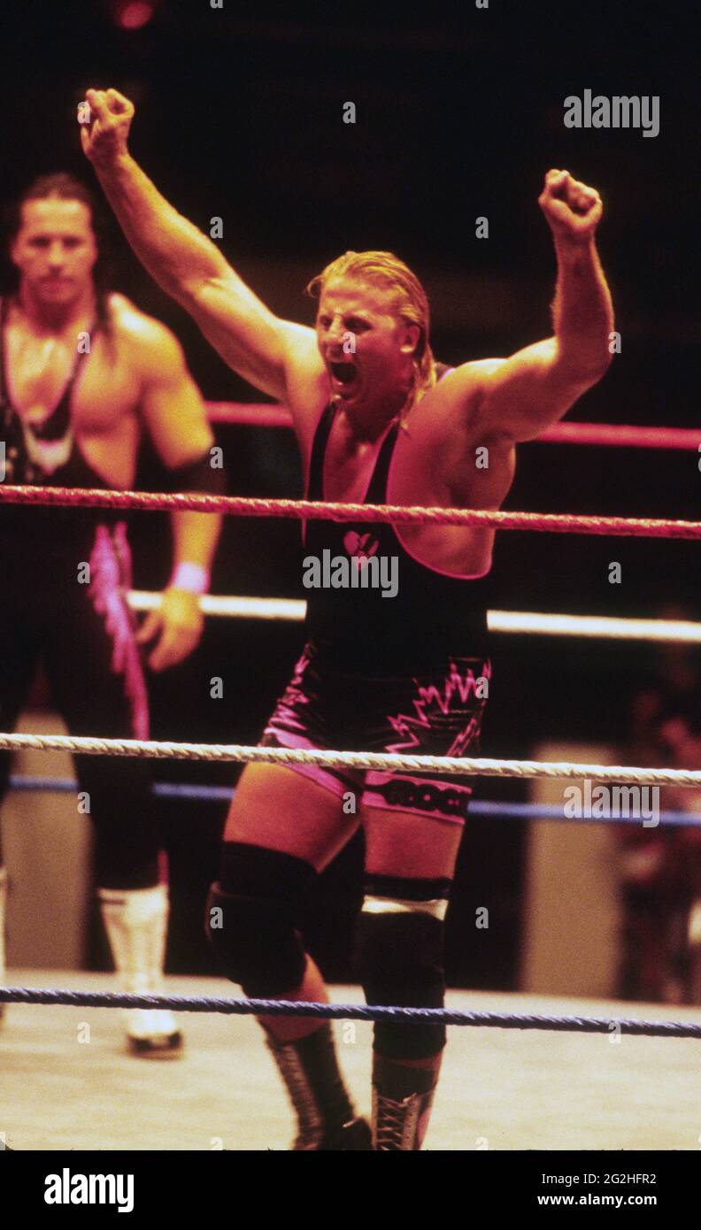 Bret Hart Owen Hart 1994 Photo By John Barrett/PHOTOlink Stock Photo ...